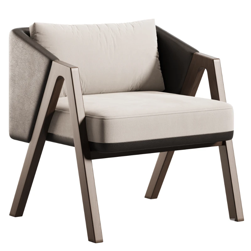 Scratch immune Ergonomic Fino Arm Chair 3D model Maxve