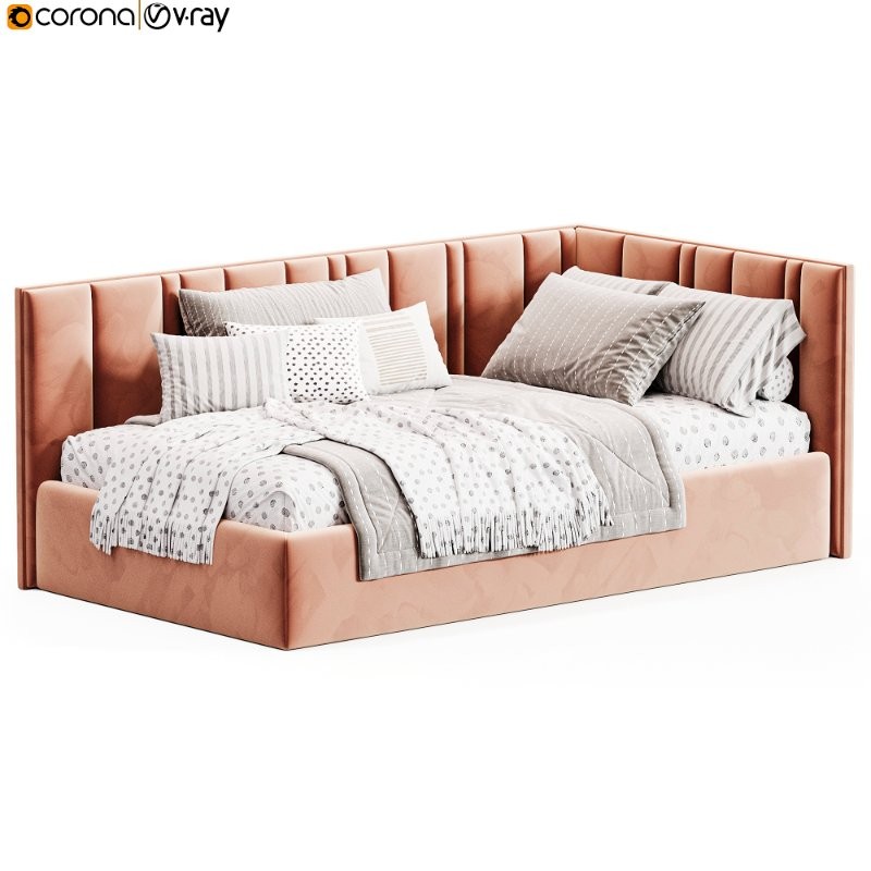 Corner bed Vertical Design 3D model Maxve