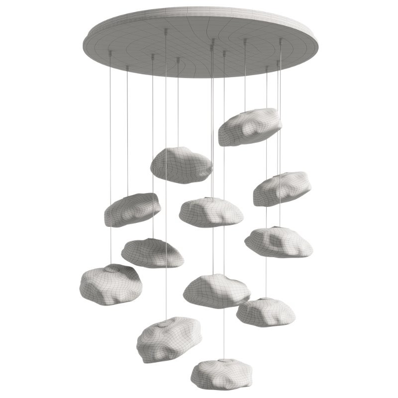 Bocci 73 random glass pendant light 3D model Maxve