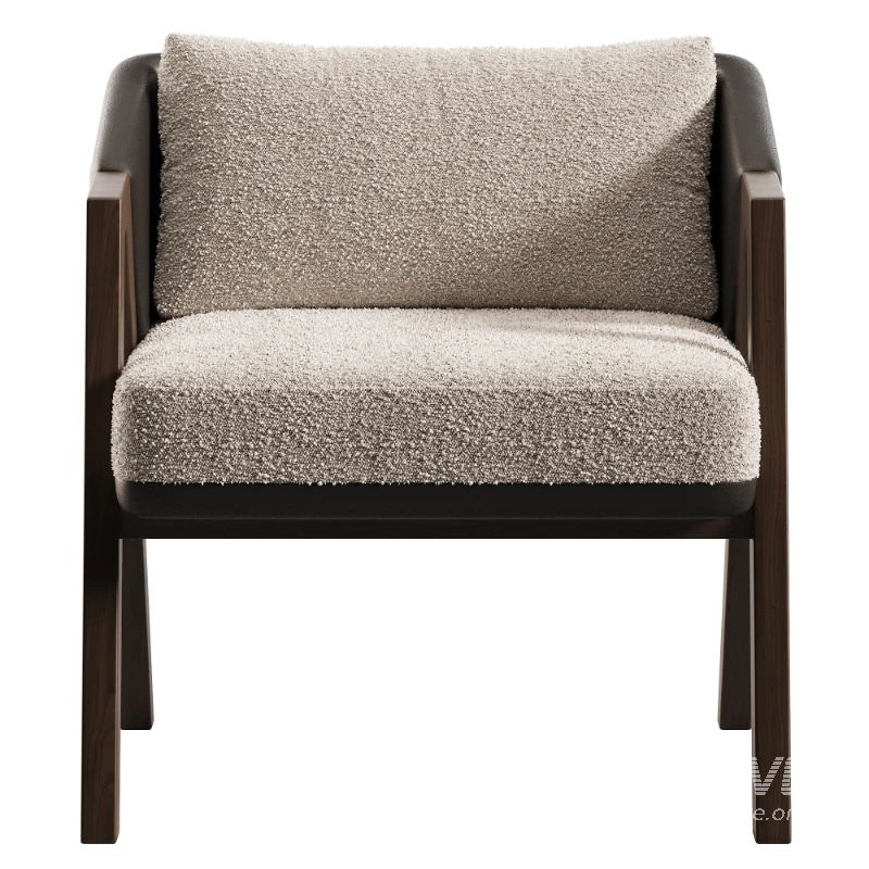 Scratch immune Ergonomic Fino Arm Chair 3D model Maxve