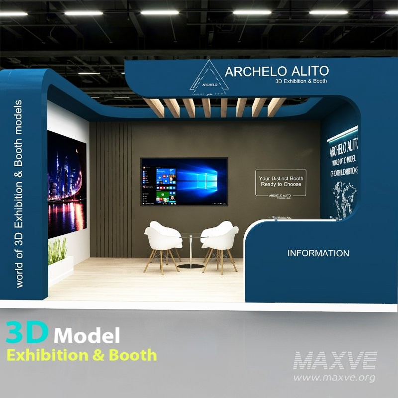 stall 3d model 3D model Maxve