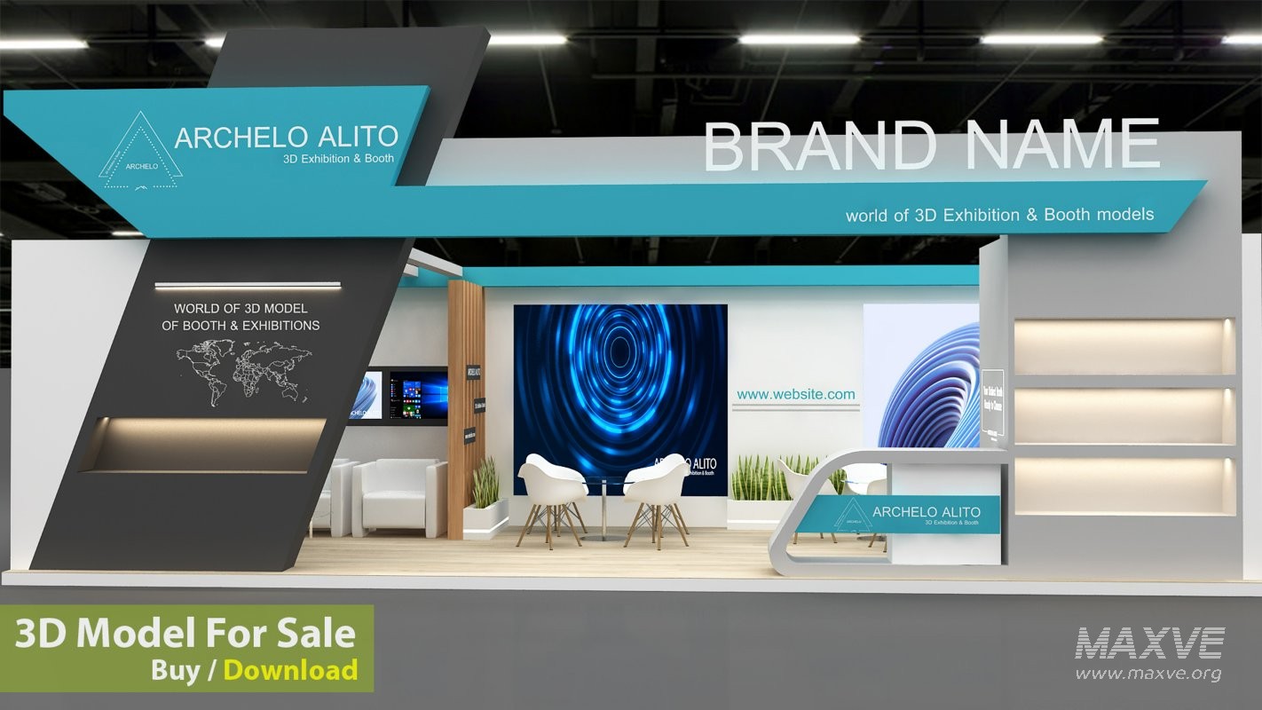 stall exhibition 3d 3D model Maxve