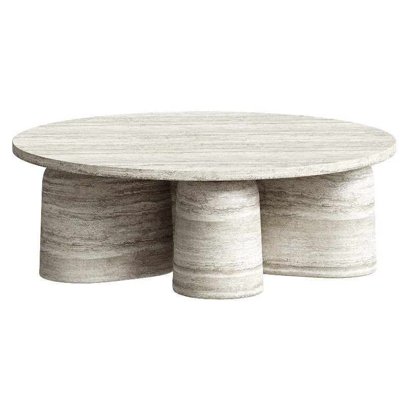 Fifih Center Table Travertine 3D model Maxve