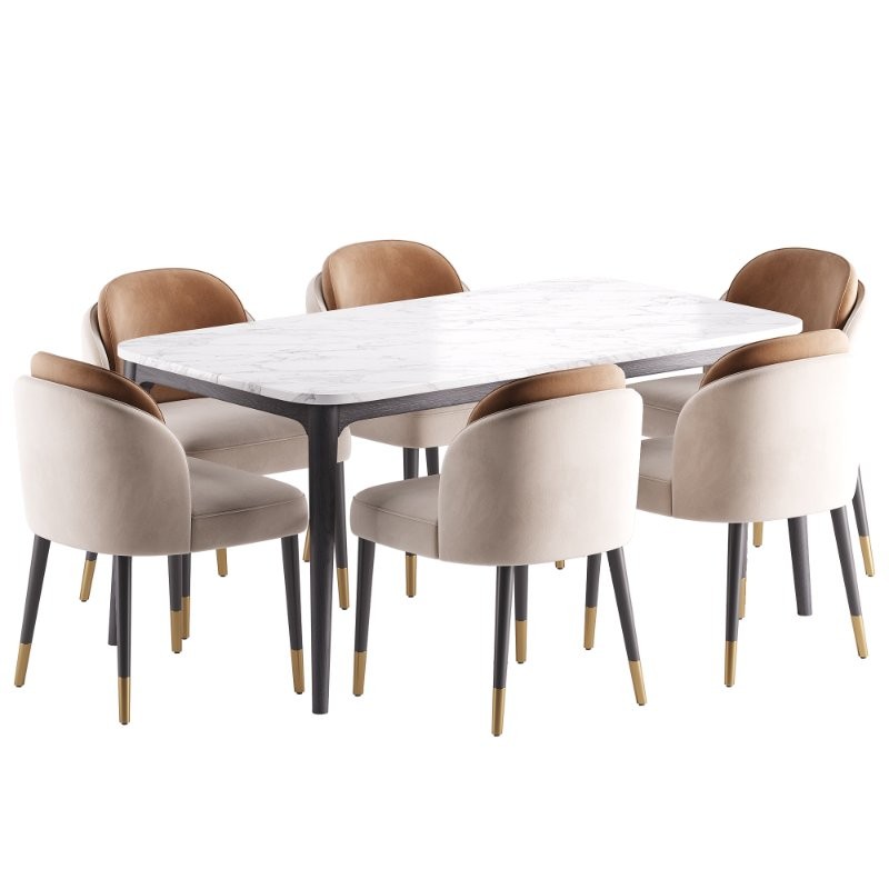 Shepard Chair and Fochville Table 3D model Maxve