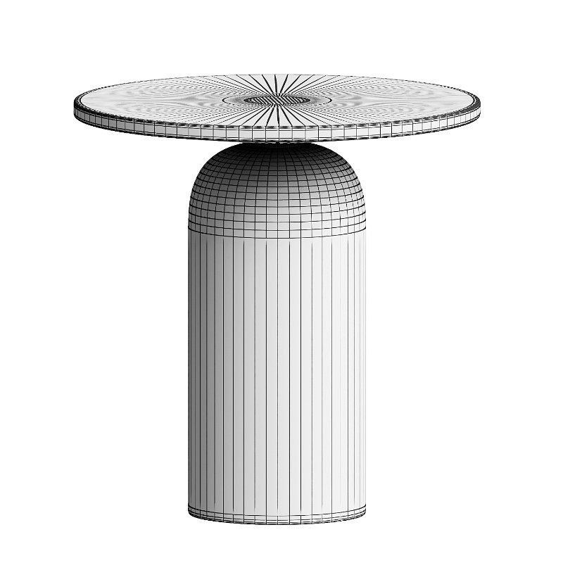 Martini Side Table with White Marble Base 3D model Maxve