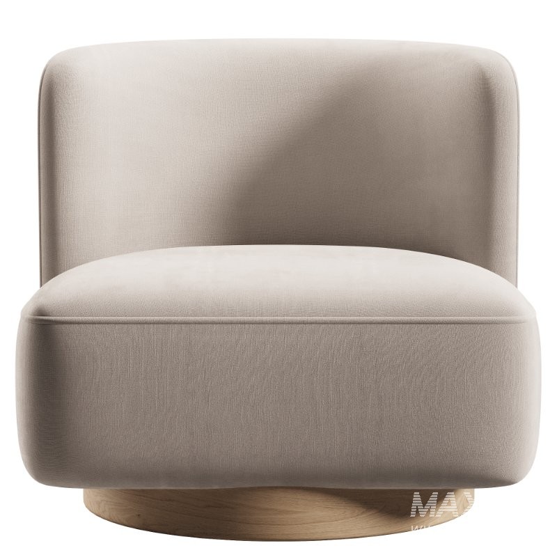 Dorian Swivel Lounge Chair 3D model Maxve