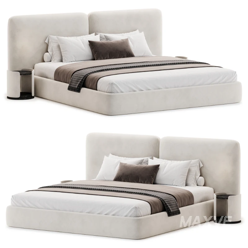 Tadao bed with compartment 3D model Maxve