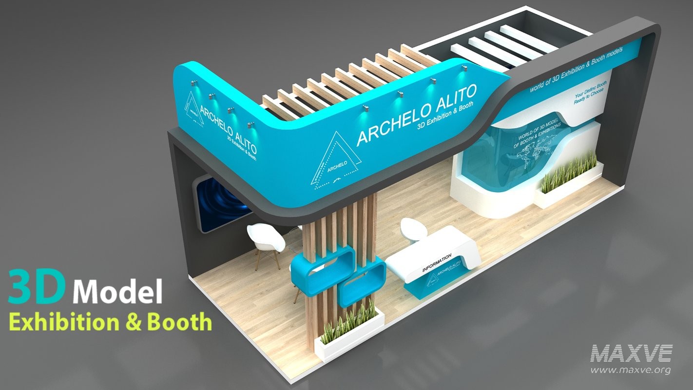 stand expo stall 3D model Maxve