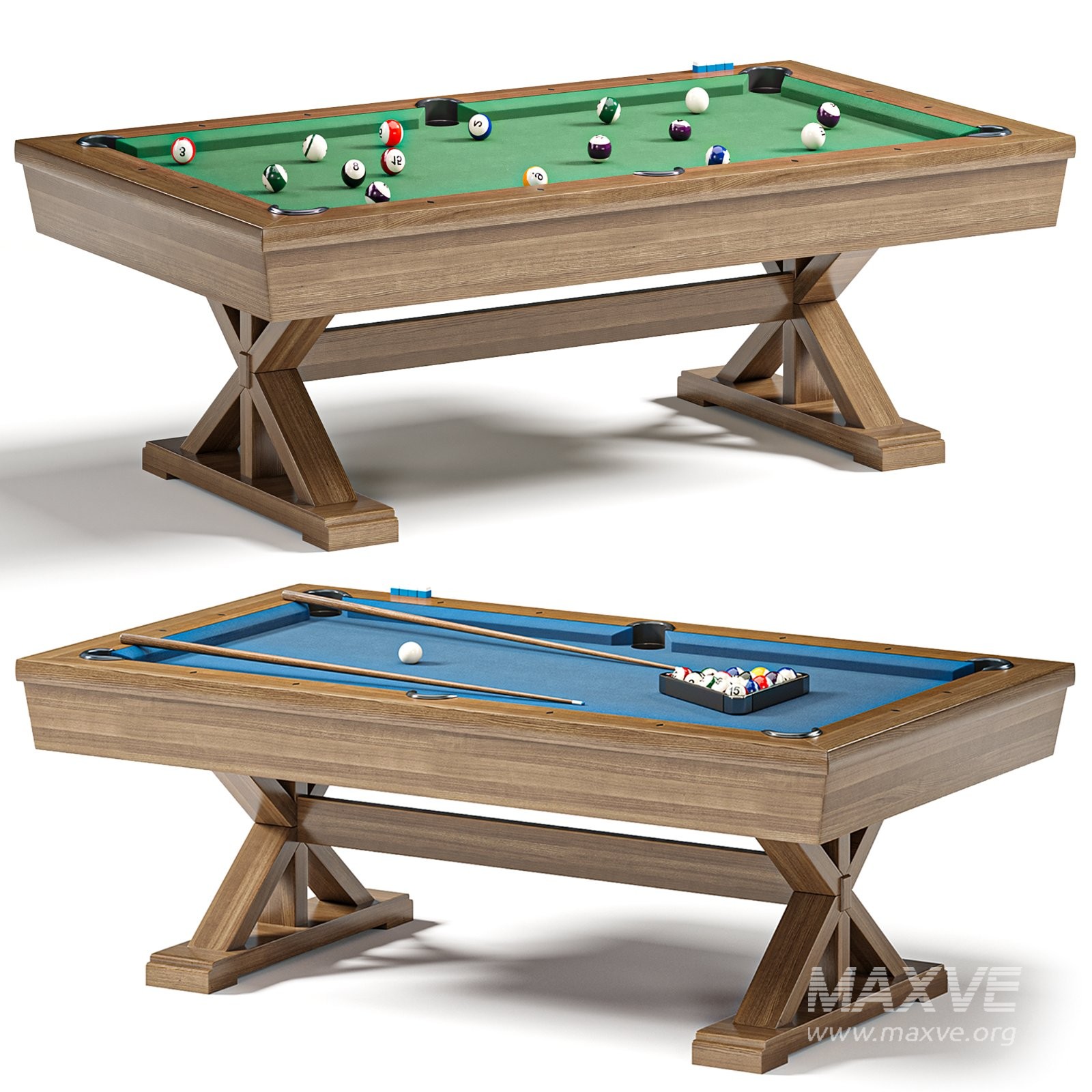 Multi Game Combo pool table 3D model Maxve