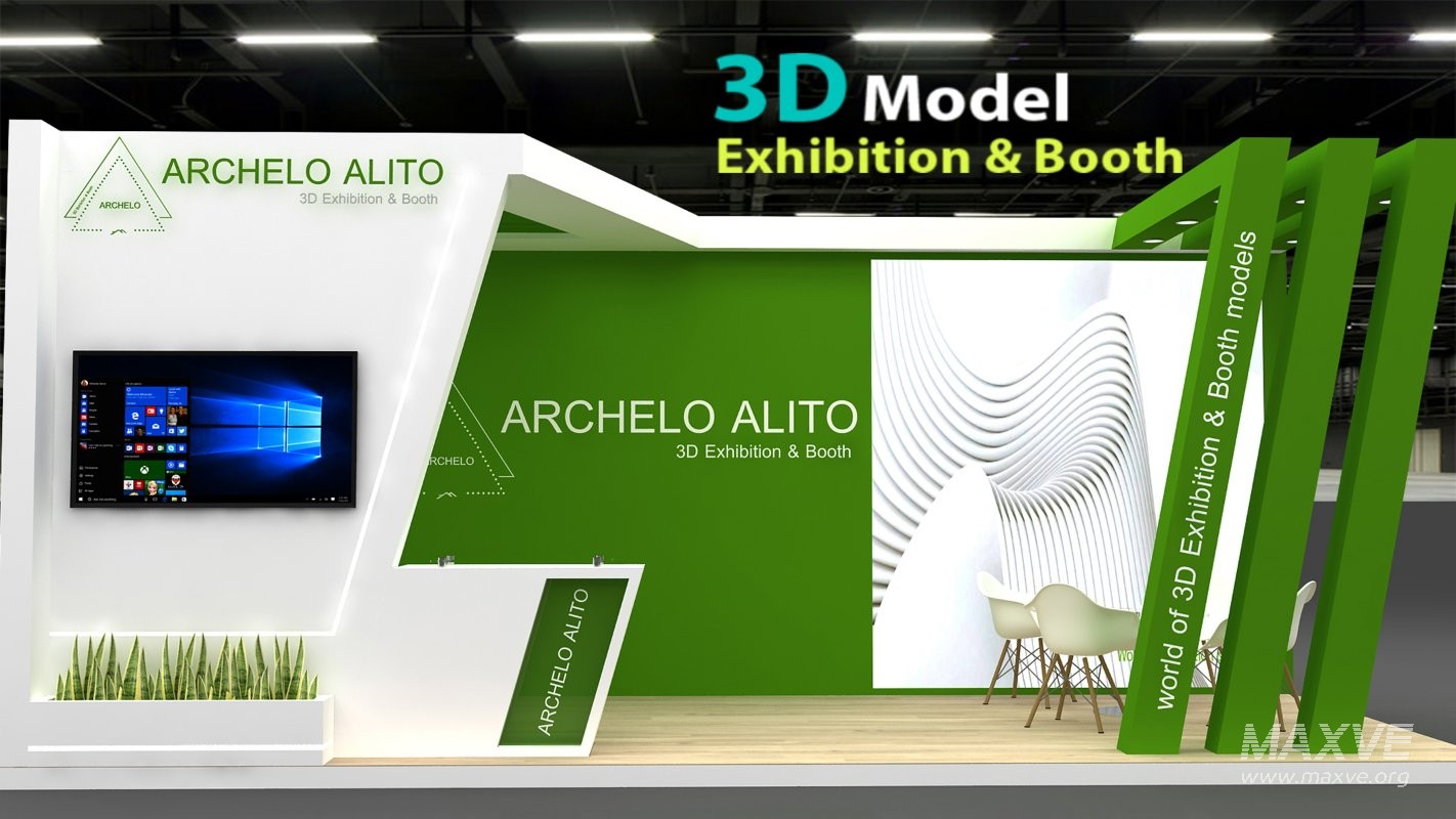 stall expo modular 3D model Maxve