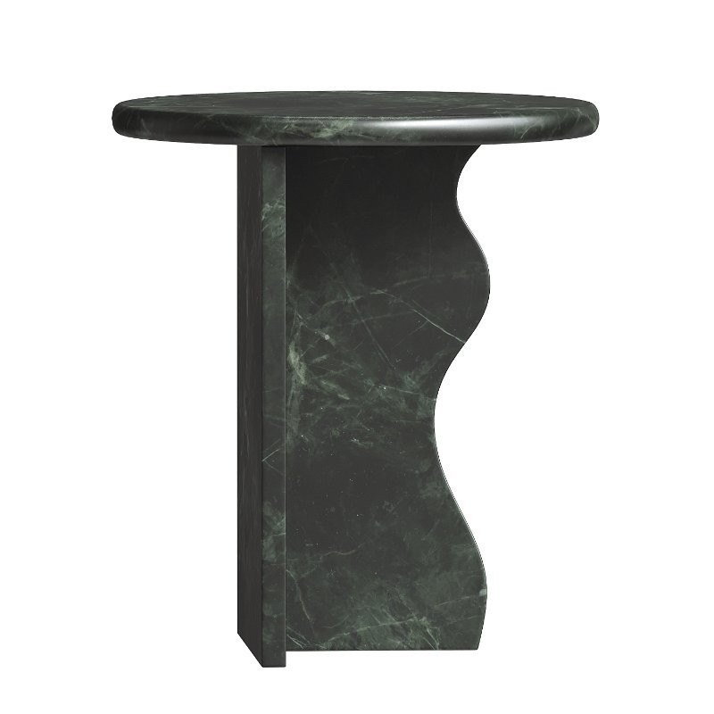 Ana Wave Side Table Limestone 3D model Maxve