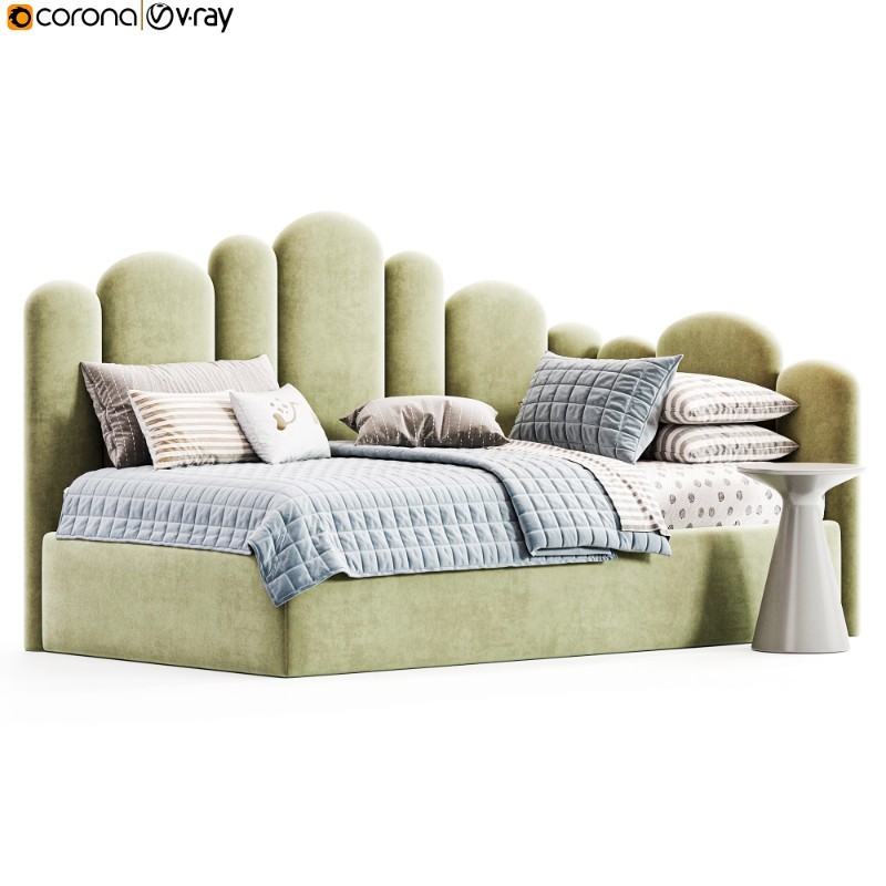 Corner bed Bambini Design kids 3D model Maxve