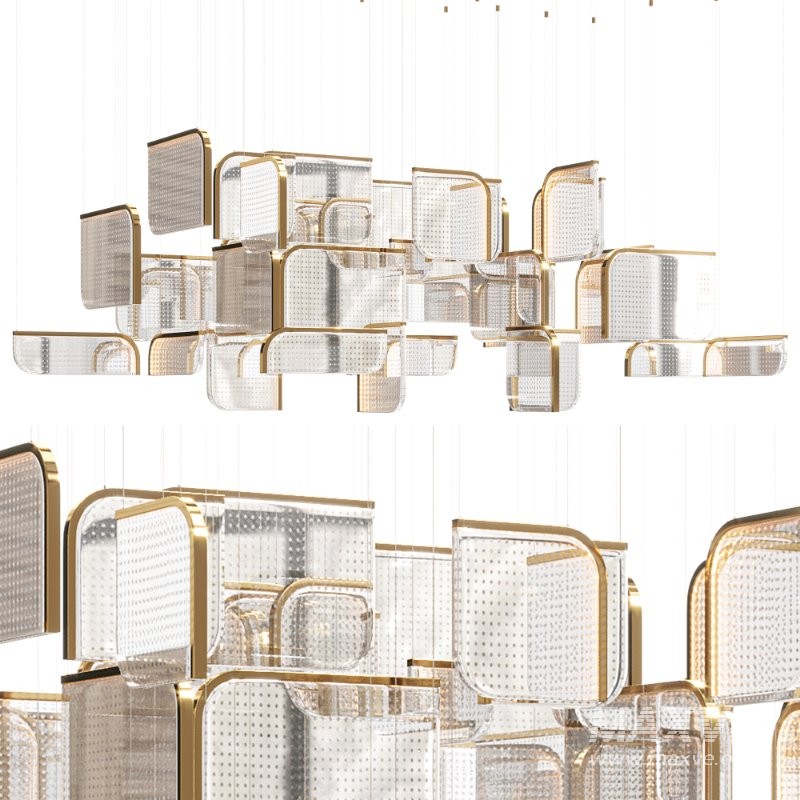 Drifting Lights Pendant 3D model Maxve