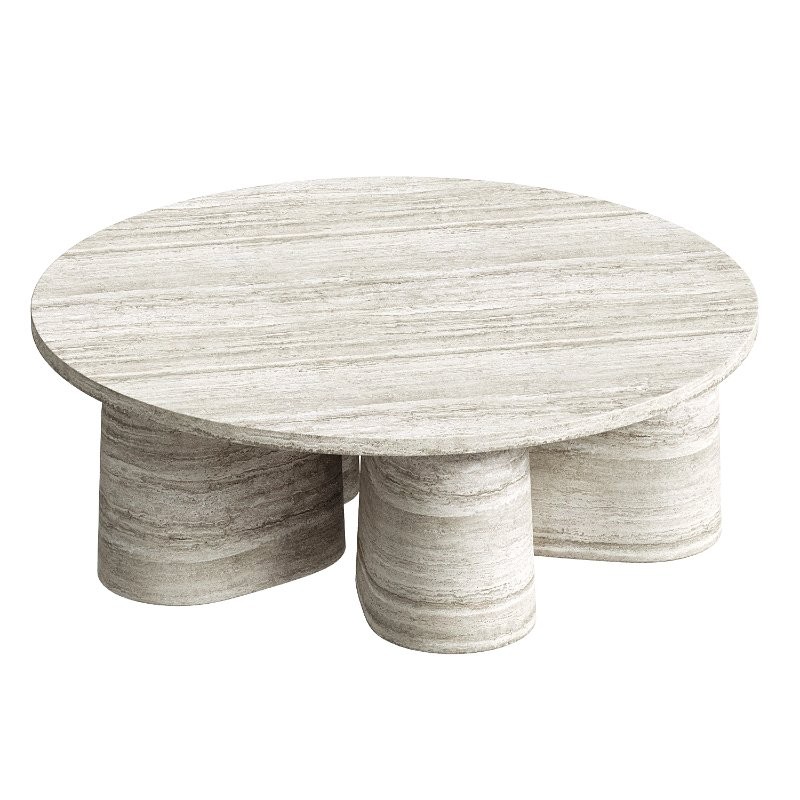 Fifih Center Table Travertine 3D model Maxve