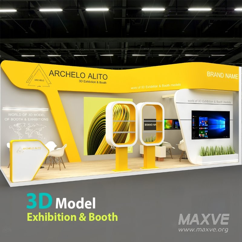 stall 3d model 3D model Maxve
