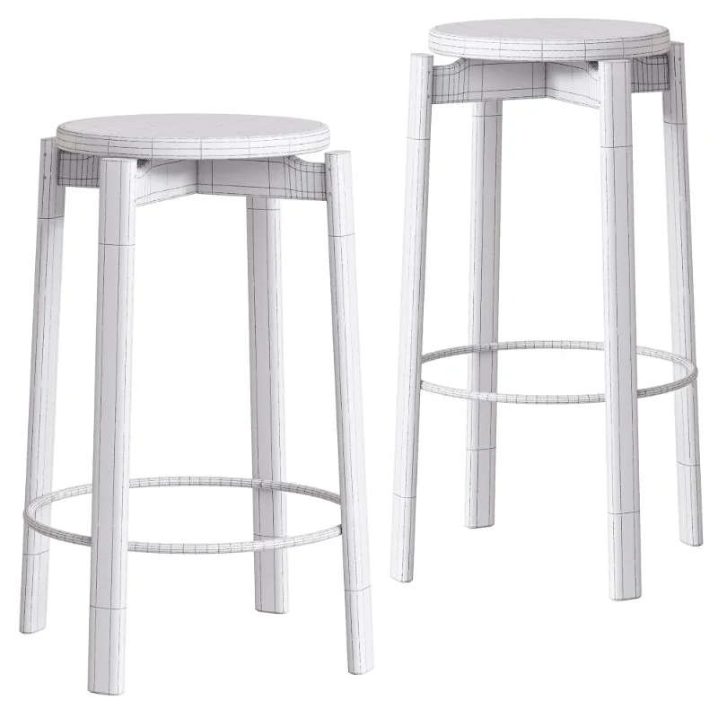 Passage Bar Stool counter stool 3D model Maxve