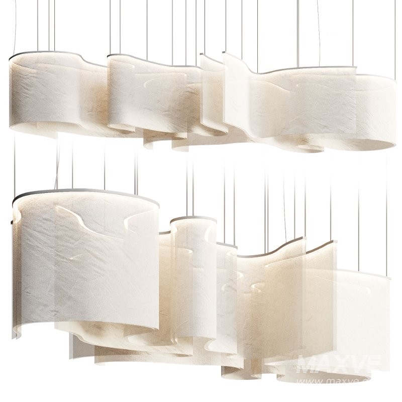 Excitemen Fabric Chandelier 3D model Maxve