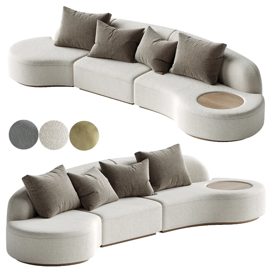 Nathalie II Sectional Sofa 3D model Maxve