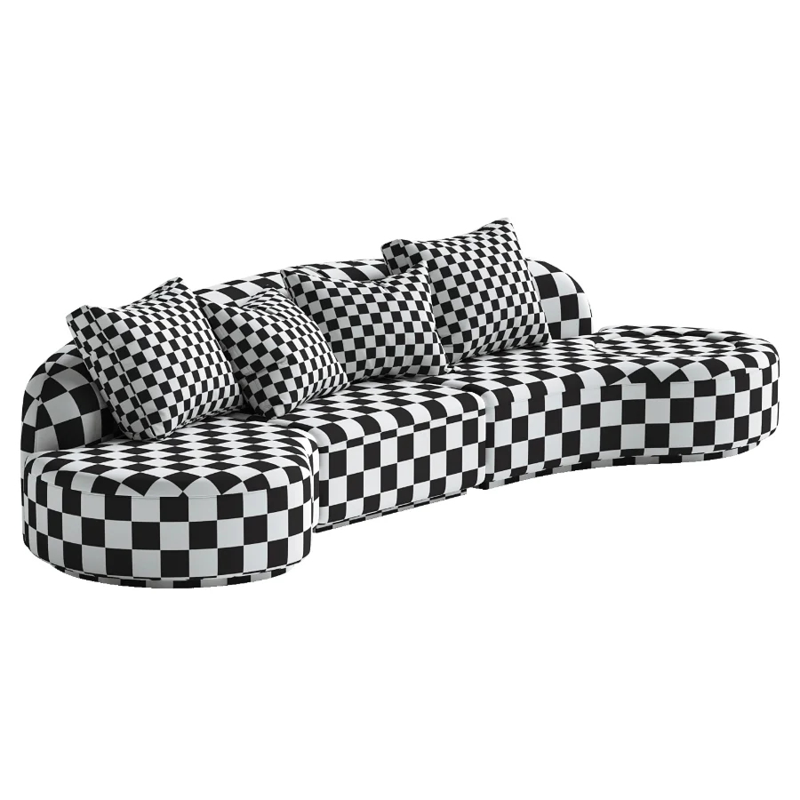 Nathalie II Sectional Sofa 3D model Maxve